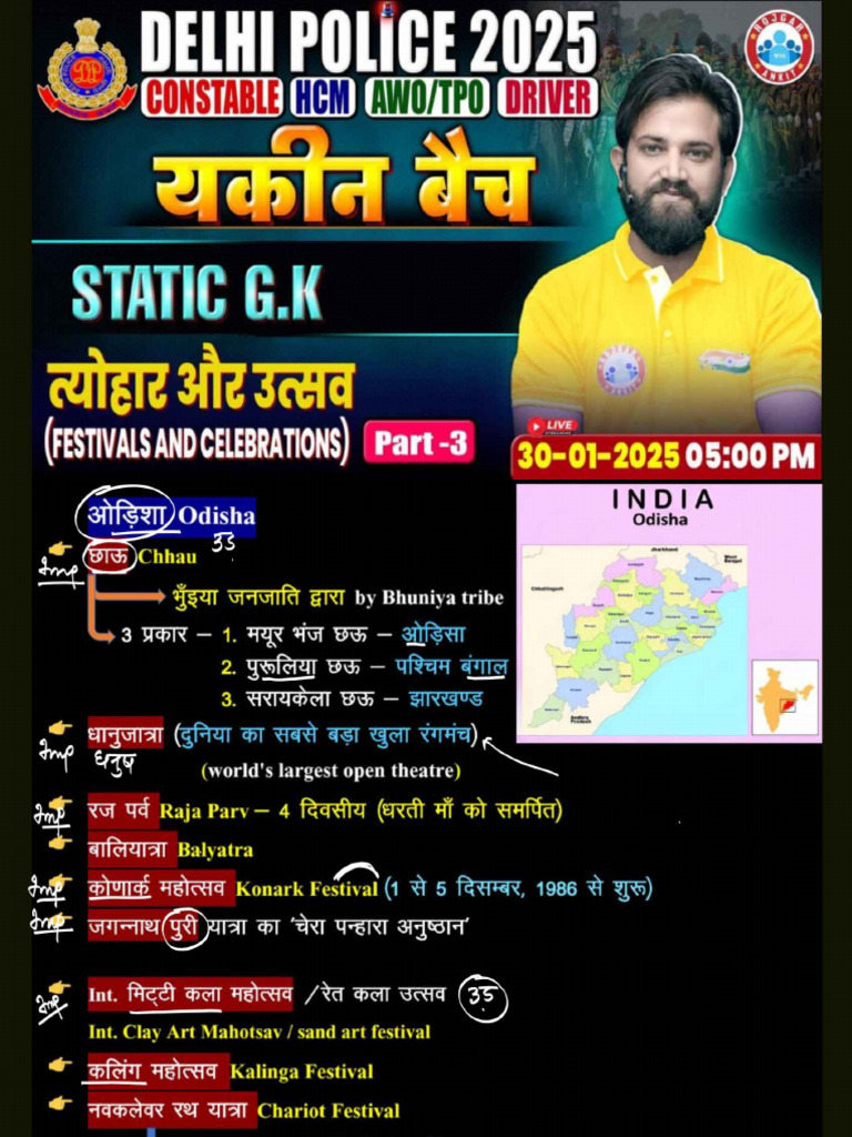 07.c Static GK By Naveen Sir Festivities and Celebrations | PDF