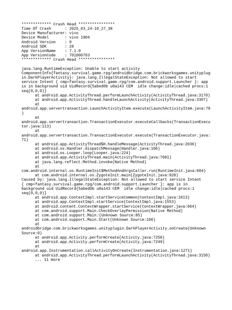 Mod Menu Crash 2025 03 24-10 27 38 | PDF | Java (Programming Language) | Arm Architecture