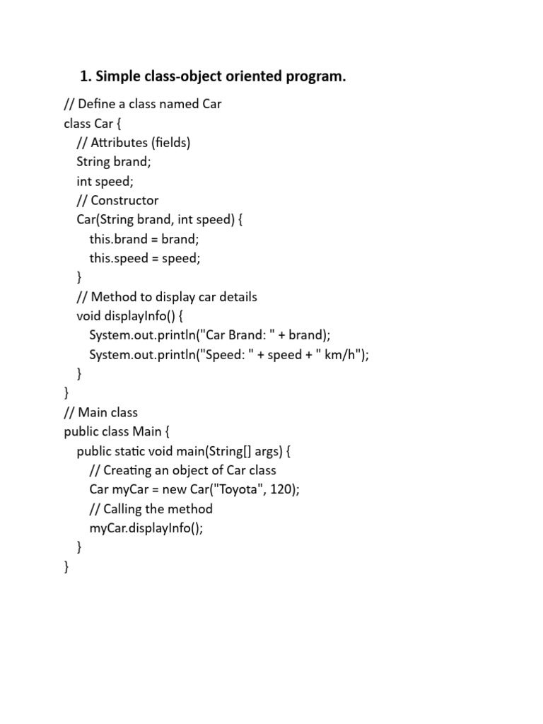 Java Class - Object - Constructor | PDF | Constructor (Object Oriented ... Java Class - Object - Constructor | PDF | Constructor (Object Oriented ...