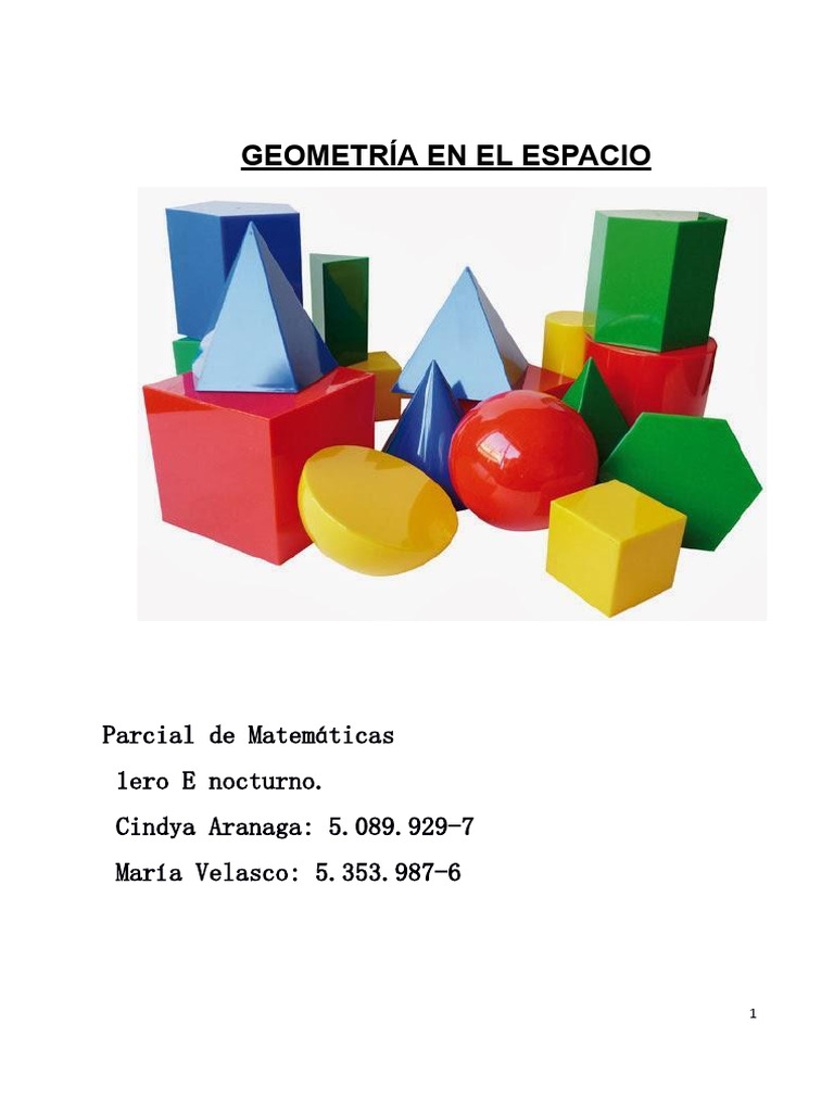 Geometría: Cuerpos y Espacio Tridimensional | PDF | Geometría | Enseñando