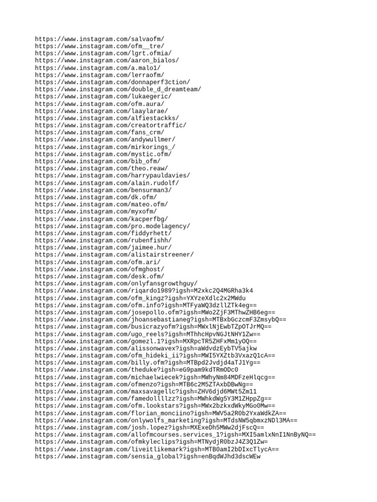List of People Who Do OFM 6 | PDF