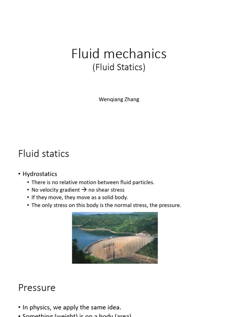02 FM Fluid Statics - Lexue | PDF | Buoyancy | Pressure