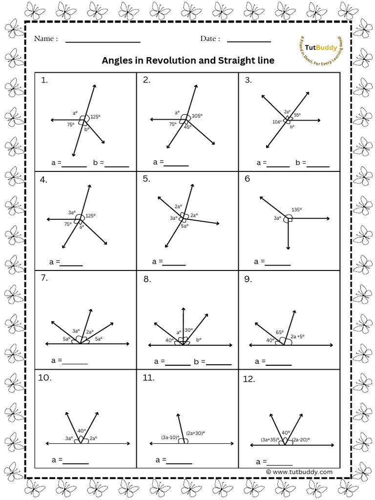 Angles in Revolution and Straight Line | PDF