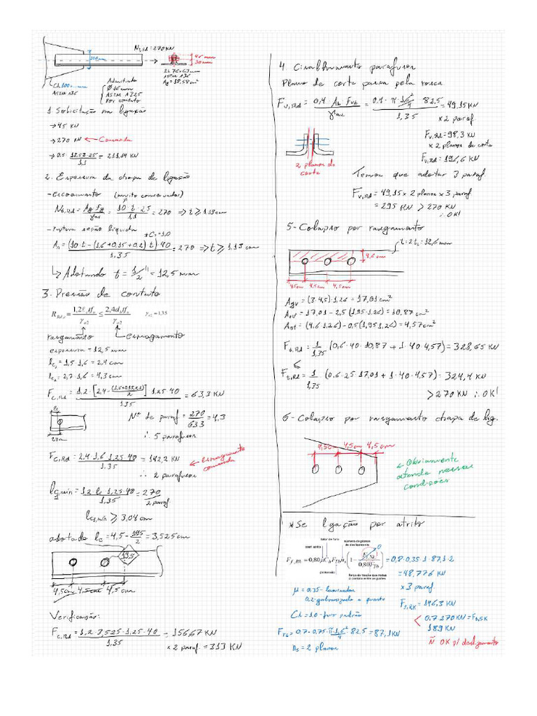 Aula 05-05 - Exerccios Ligaes Parafusadas Parte 2 | PDF