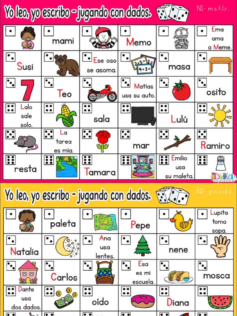 Juegos para aprender a leer y escribir | PDF
