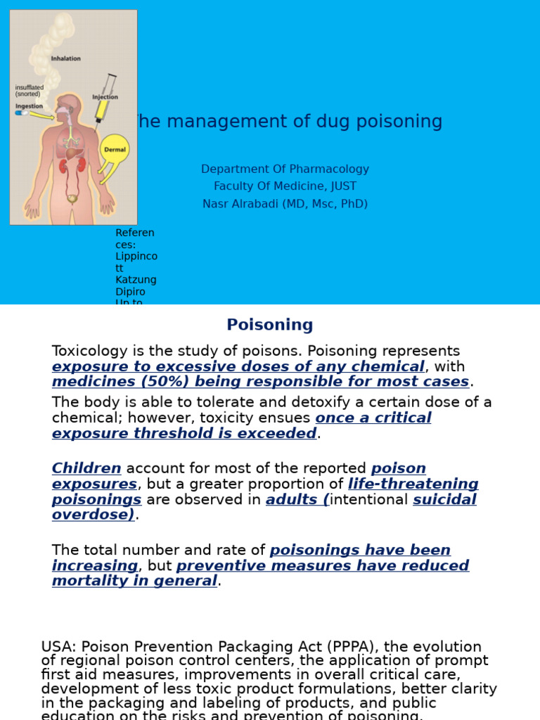 Management of Drug Poisoning | PDF | Pharmacokinetics | Pharmacogenomics