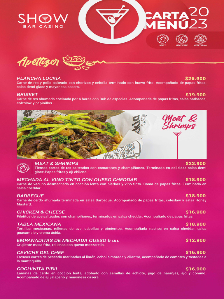 Carta Comida Showbar | PDF
