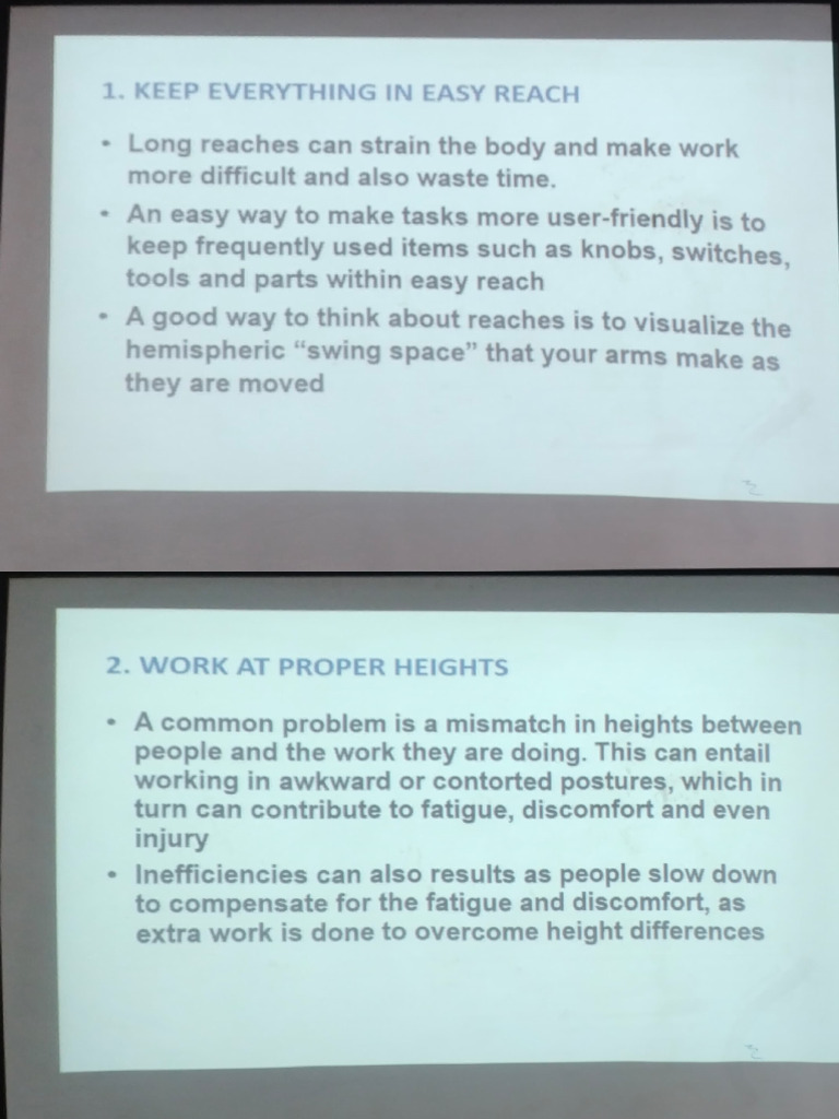 10 Principles of Ergonomics | PDF | Chair