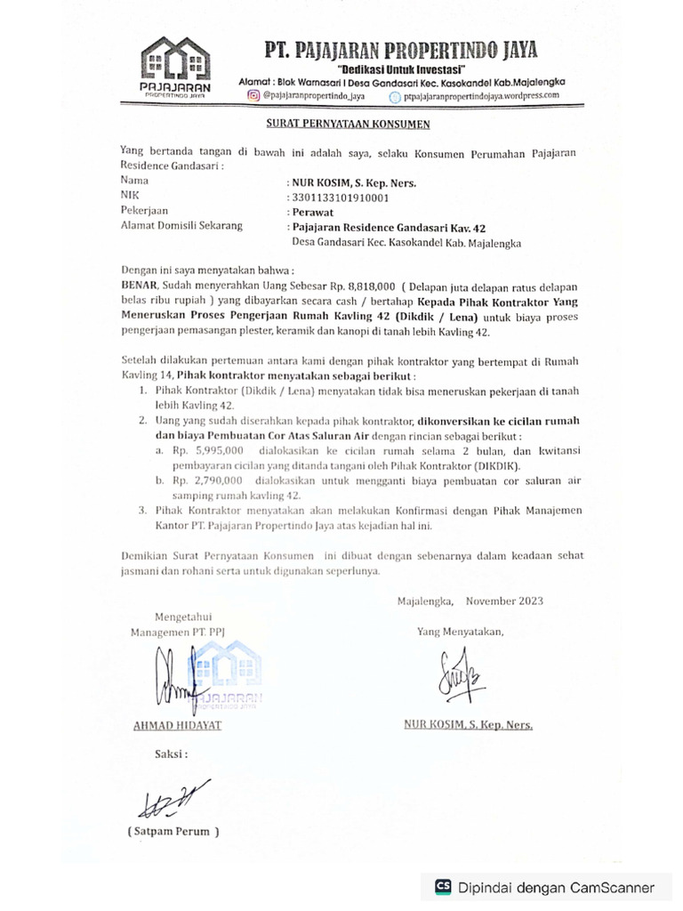 Contoh Surat 3 TTD | PDF