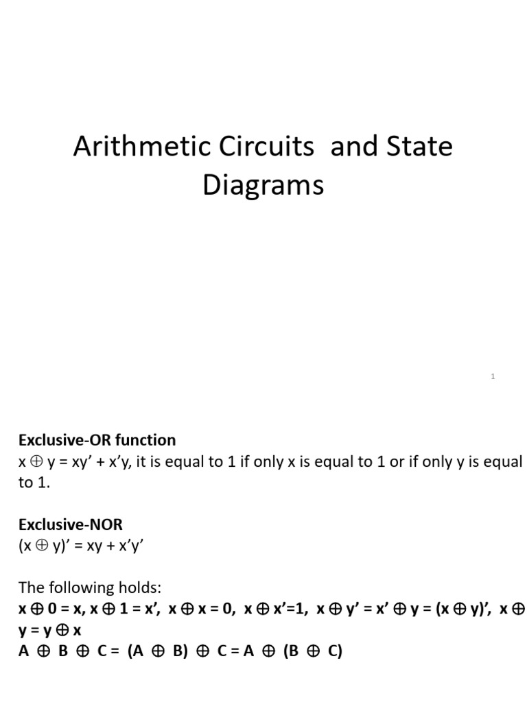 Arithmetic Ckts State Diag | PDF | Arithmetic | Electronic Engineering