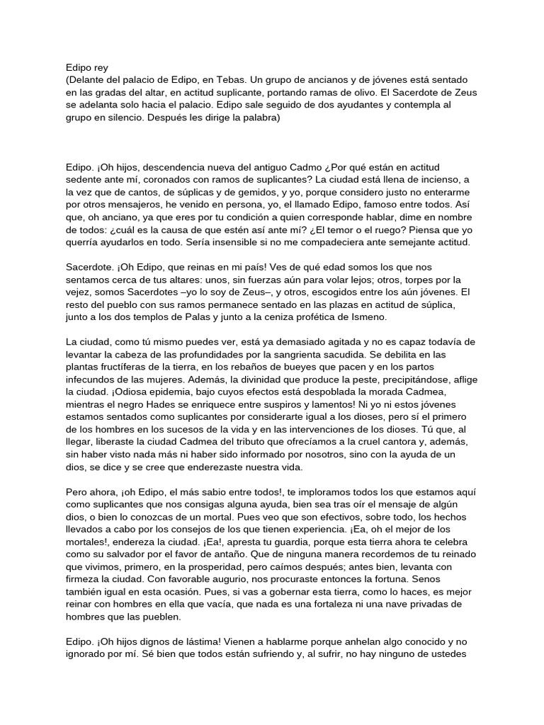 Edipo Rey | PDF | Edipo