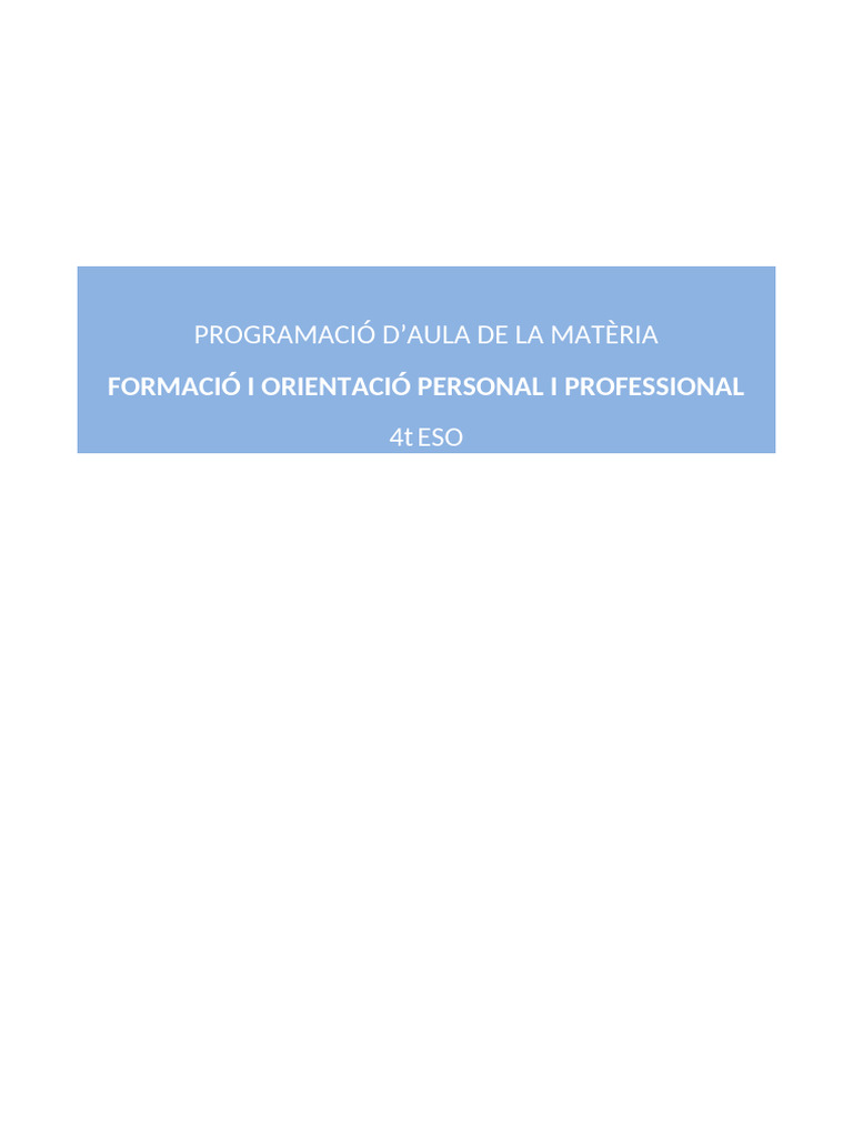 Cat Programacio Aula 4e Fopp Ud01 | PDF