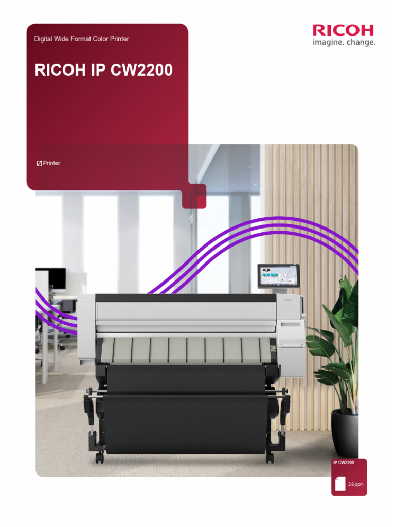 r4172-1 Ricoh Ip Cw2200 Brochure | PDF | Printer (Computing) | User Interface