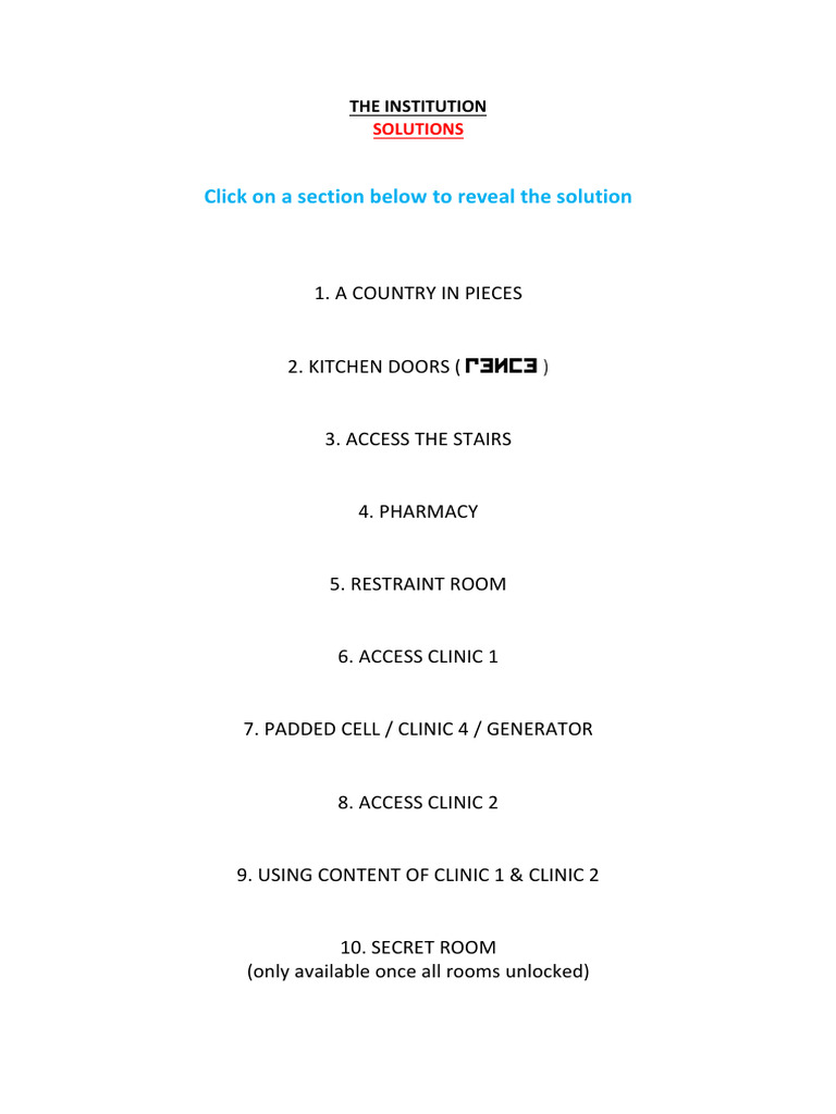 Unlocking the Secret Room Code | PDF