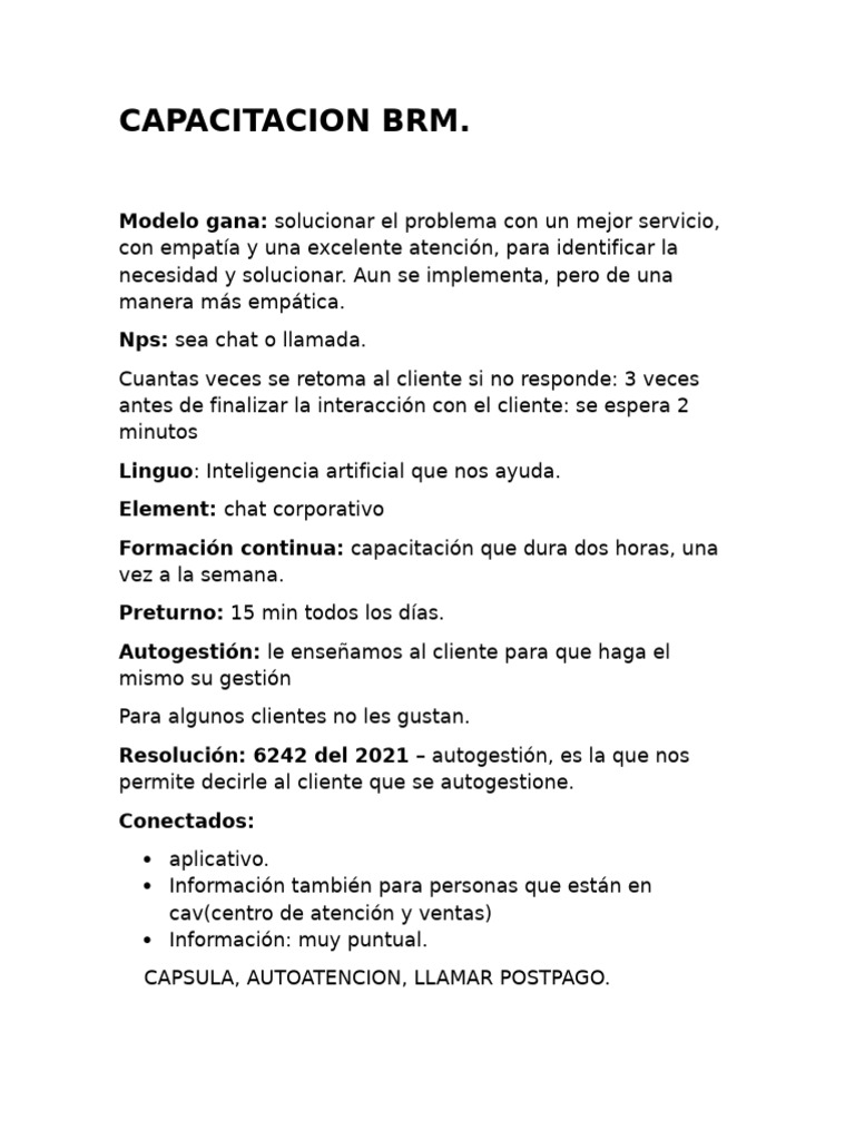 Capacitación en Atención al Cliente BRM | PDF | Tarjeta de débito | Industrias de servicio