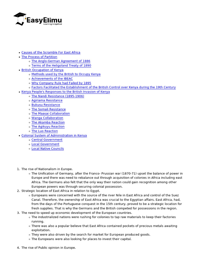 Colonial Rule Establishment in Kenya | PDF | British Empire | East Africa