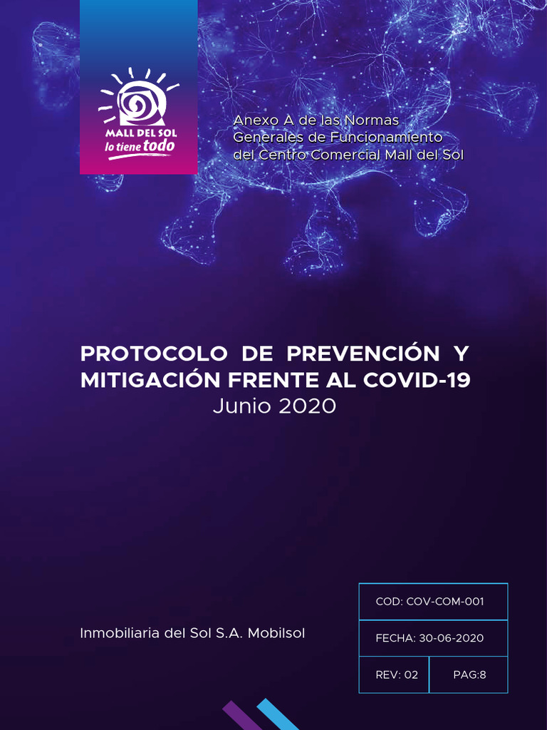 protocolo-de-prevencion-y-mitigacion-frente-al-covid-19-en-el-centro-comercial | PDF | Tarjeta ...