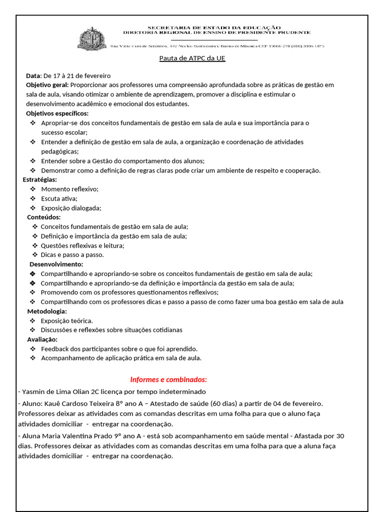 Pauta ATPC de 17 A 21 | PDF