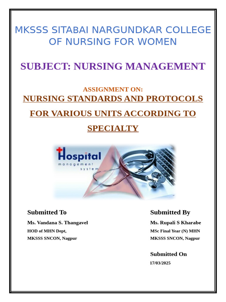 Standard and Protocol | PDF | Nursing | Health Care