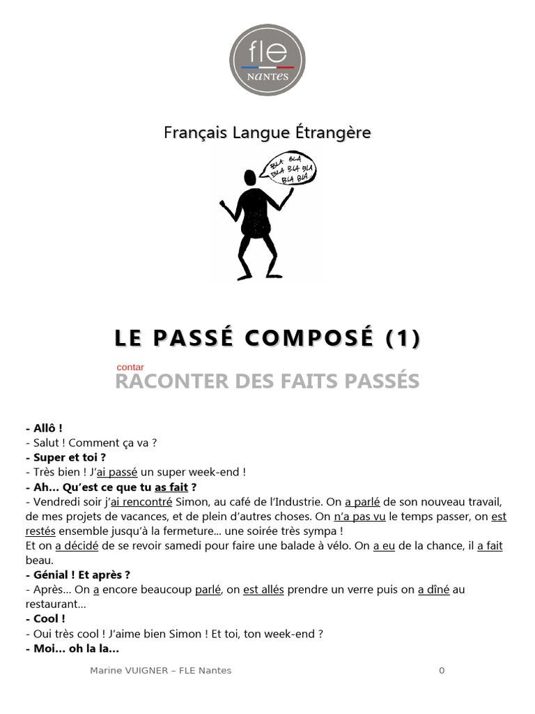 Le Passé Composé en FLE | PDF