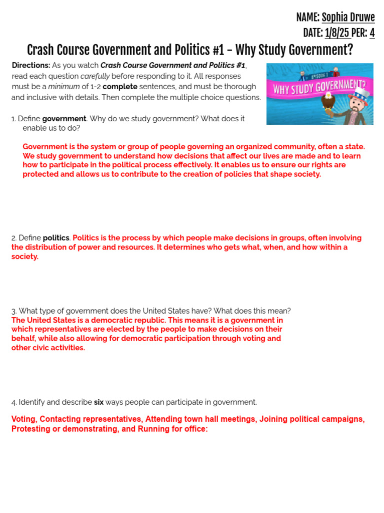 Understanding Government and Politics | PDF