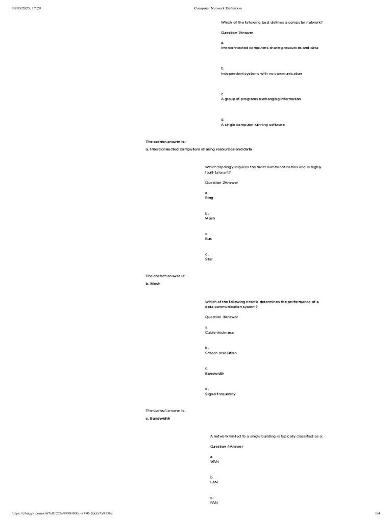 DCN IA1 | PDF | Computer Network | Network Topology