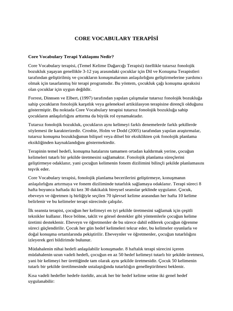 Core Vocabulary | PDF