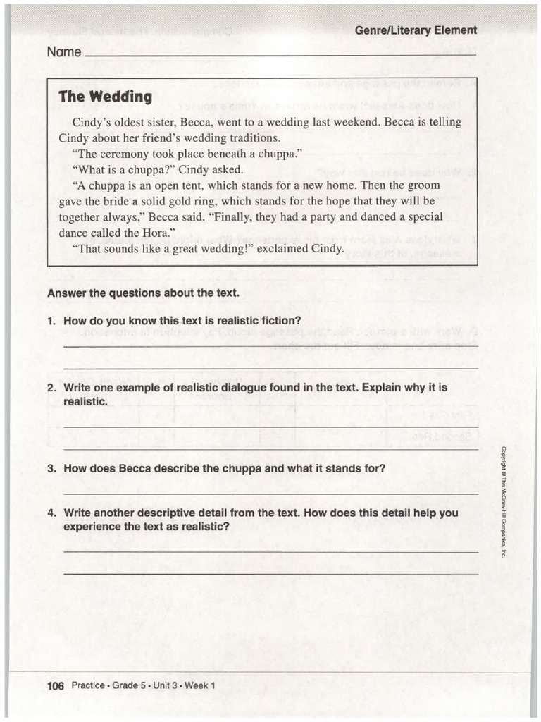 Wonders Practice Book Grade Five-115 | PDF