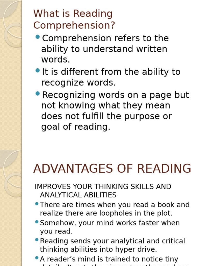 Understanding Reading Comprehension Skills | PDF | Reading ...