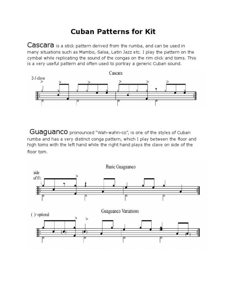 Cuban Patterns For Kit | PDF | Art
