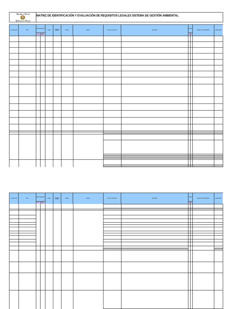 Formato Es-Sig-Rg-144 Matriz Requisitos Legales Sga | PDF