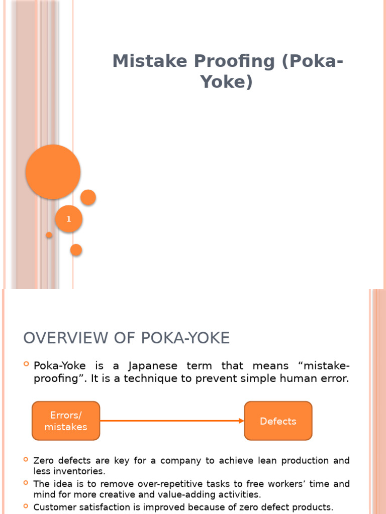 Week 7 Mistake Proofing | PDF