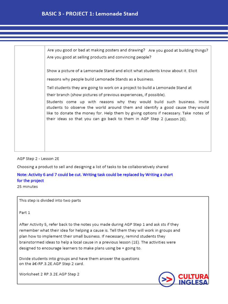 BASIC 3 - PROJECT 1 - Lemonade Stand P2 | PDF