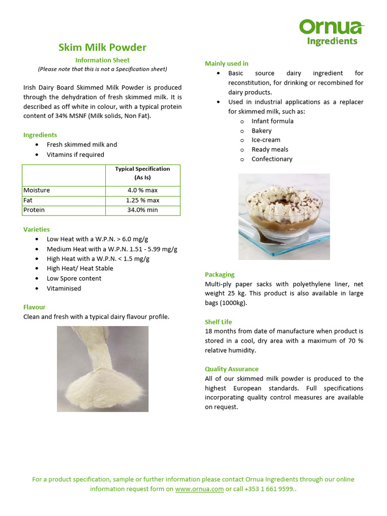 skim-milk-powder | PDF | Milk | Powdered Milk