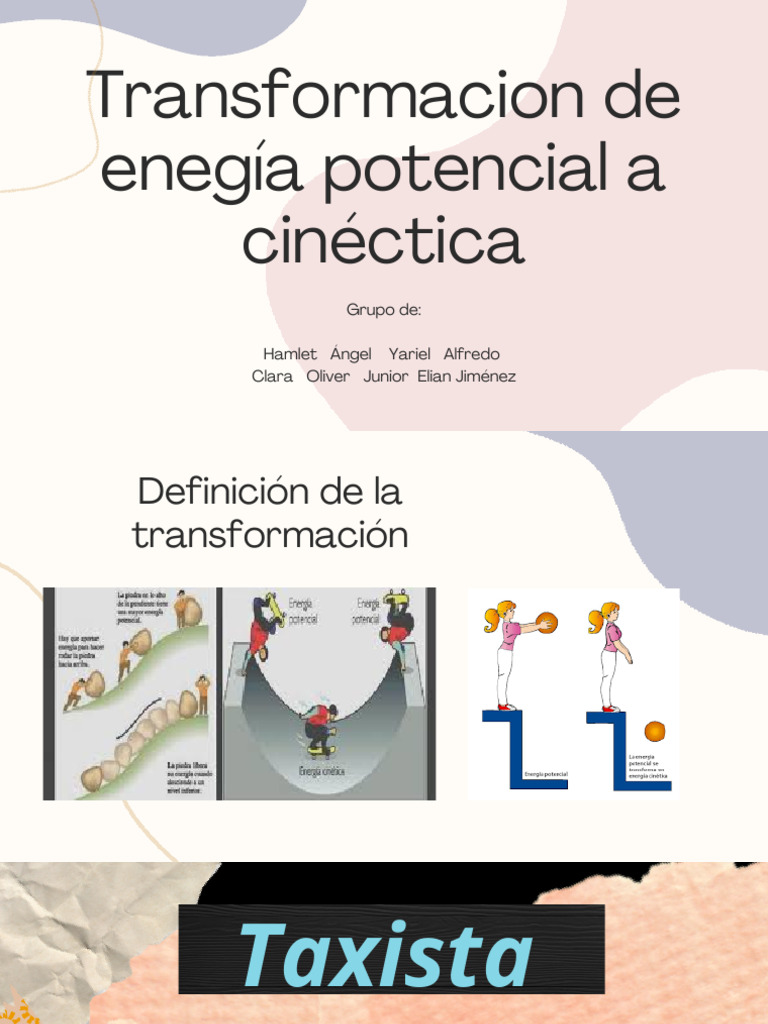 Transformacion de Energía Potencial A Cinética | PDF | Ingeniería ...