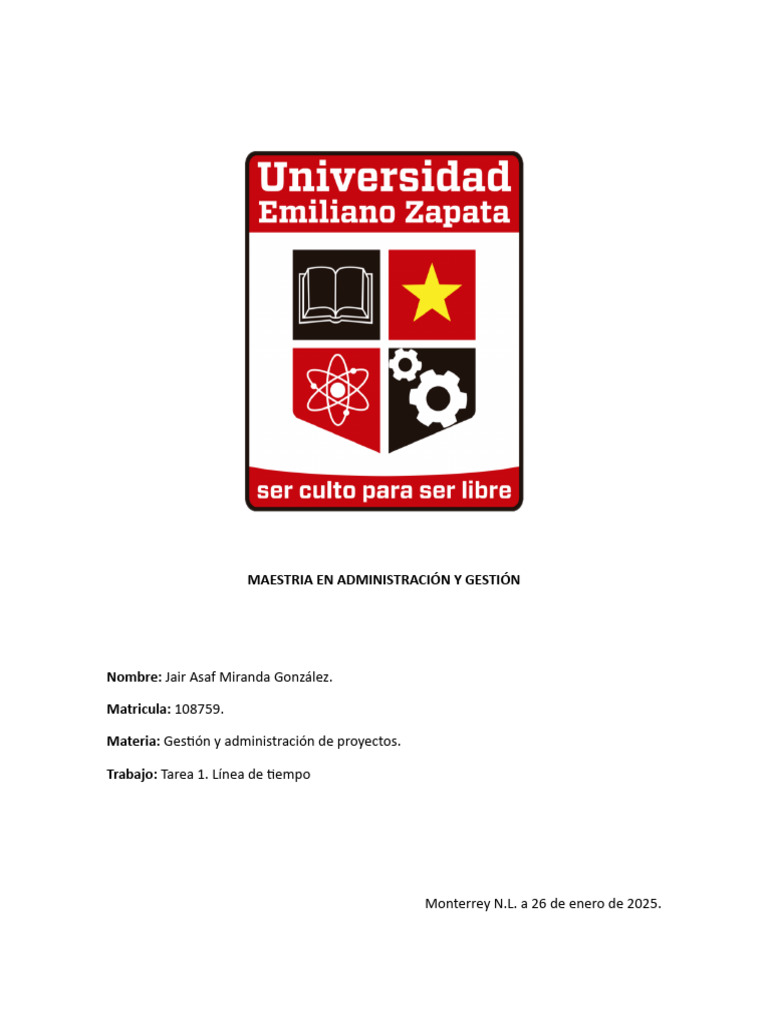 GYADP - Miranda Gonzalez - Act1 | PDF | Gestión de proyectos | Calidad (comercial)