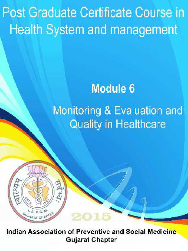 Health System and Management Module 6 | PDF | Evaluation | Monitoring ...