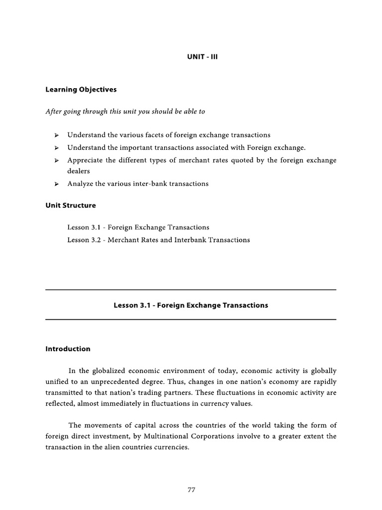 Foreign Exchange Transaction | PDF