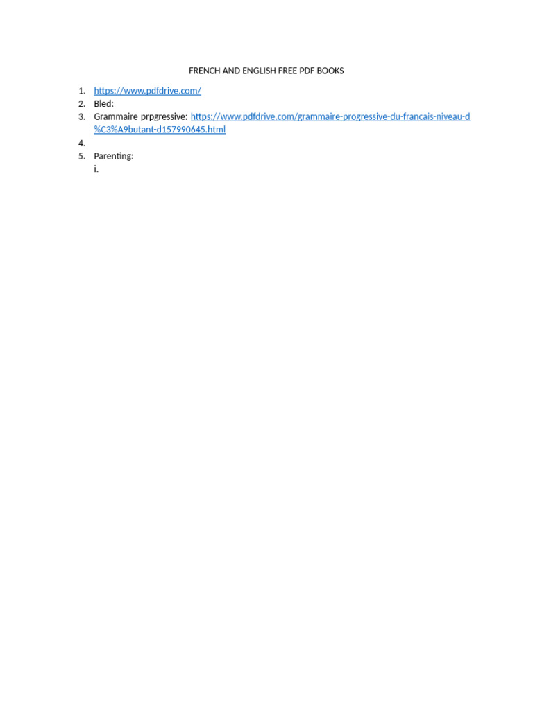 Free French-English PDF Books Guide | PDF