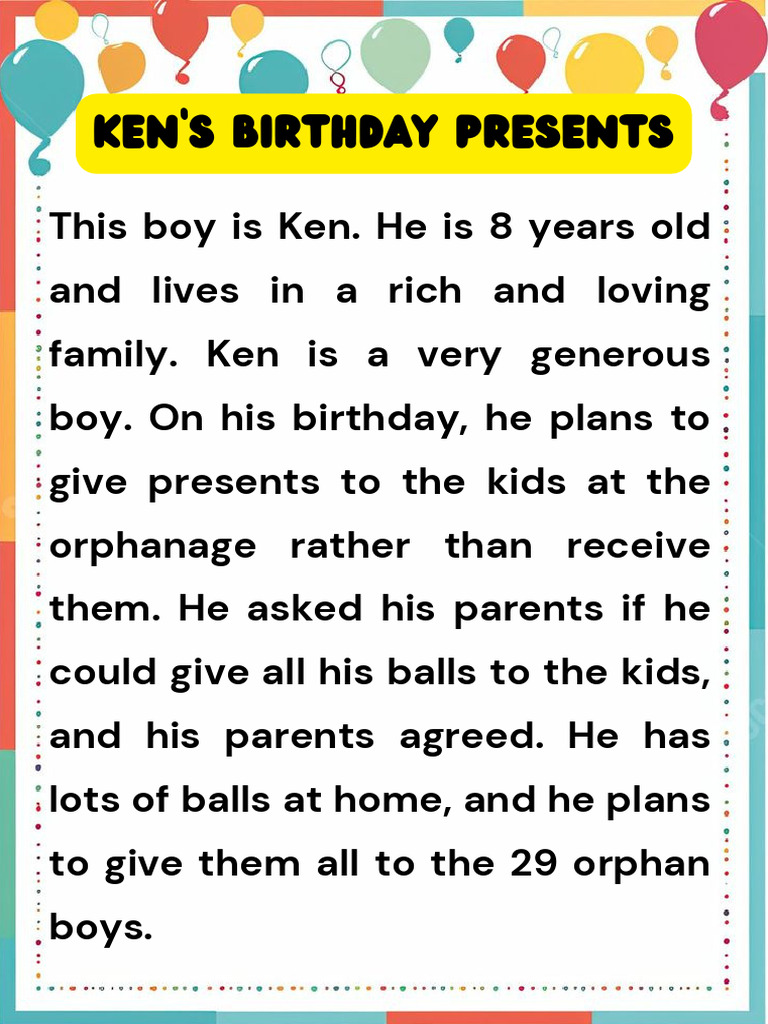 Ken's Birthday Presents | PDF