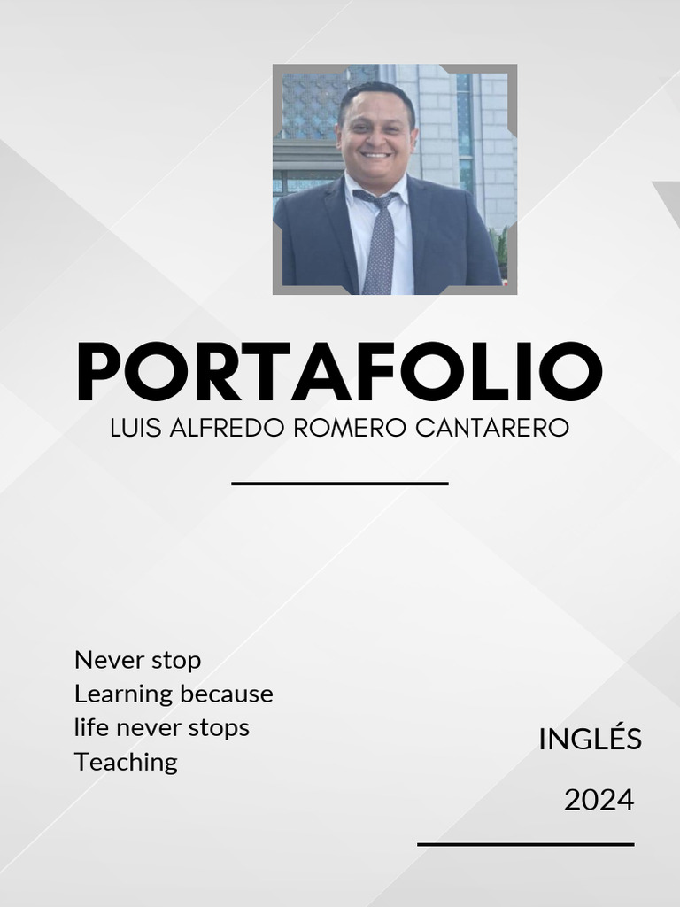 Portafolio de Diseño Gráfico Profesional Moderno Simple Gris y Negro ...