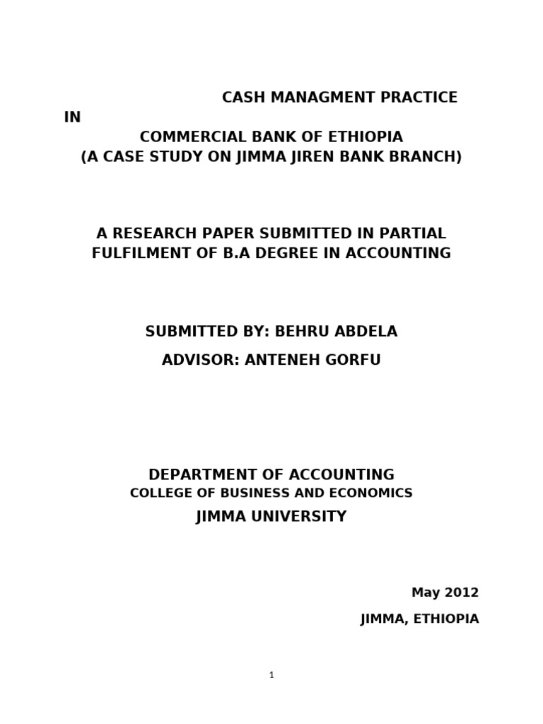 Cash Managment Practice in | PDF | Banks | Budget