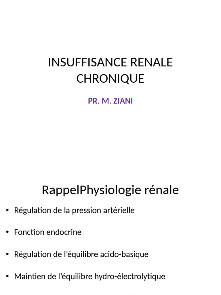 Reins Bosselés en Insuffisance Rénale | PDF | Rein | Greffe d'organe