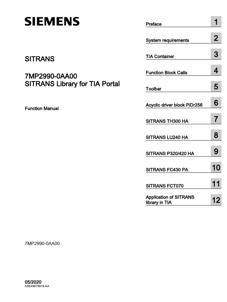 SITRANS TIA en-US | PDF | Library (Computing) | Safety