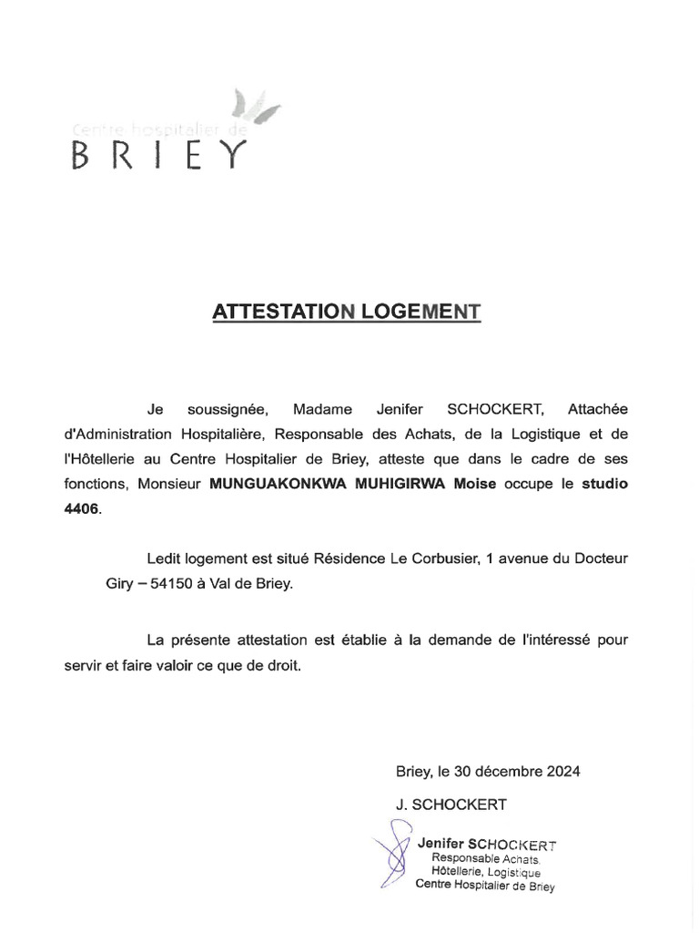 Attestation de Logement | PDF