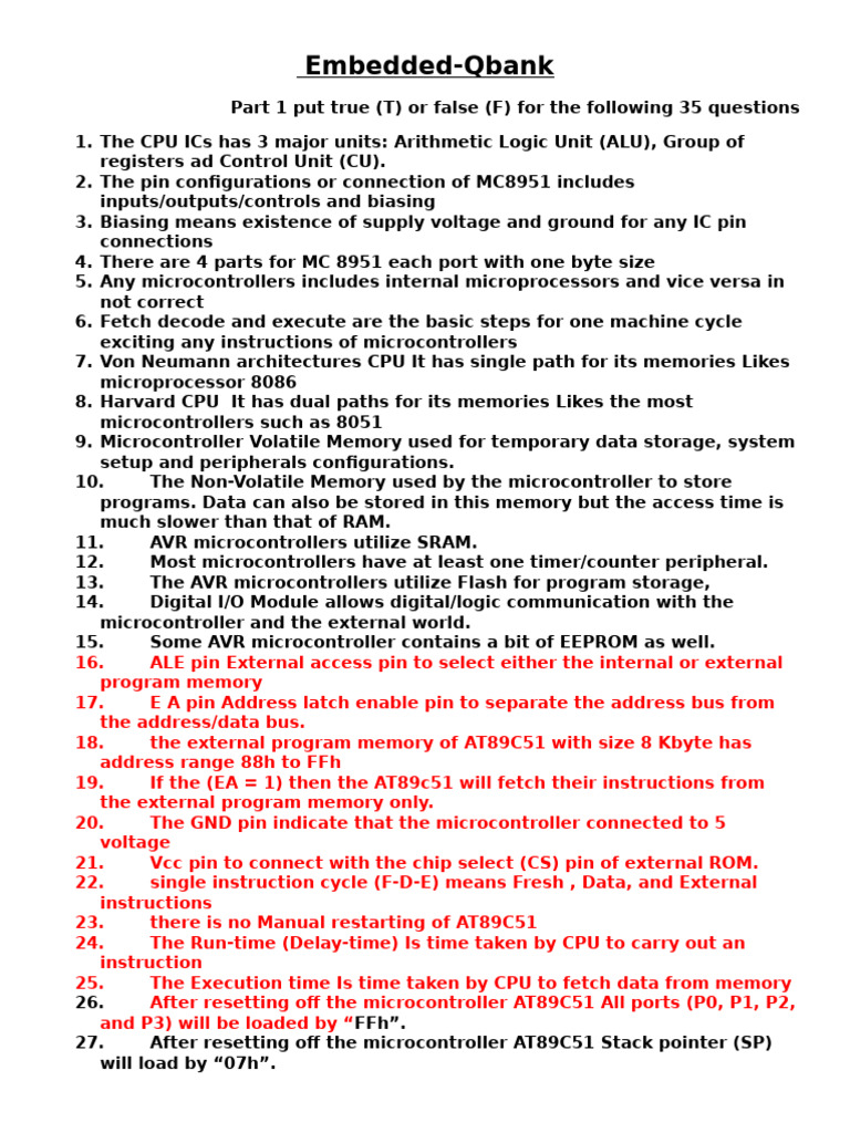 General Embeded MT Revision1 | PDF | Microcontroller | Central ...