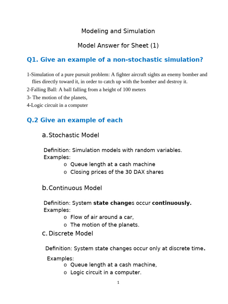 MS_Sim_Sheet(1) | PDF | Simulation | Conceptual Model