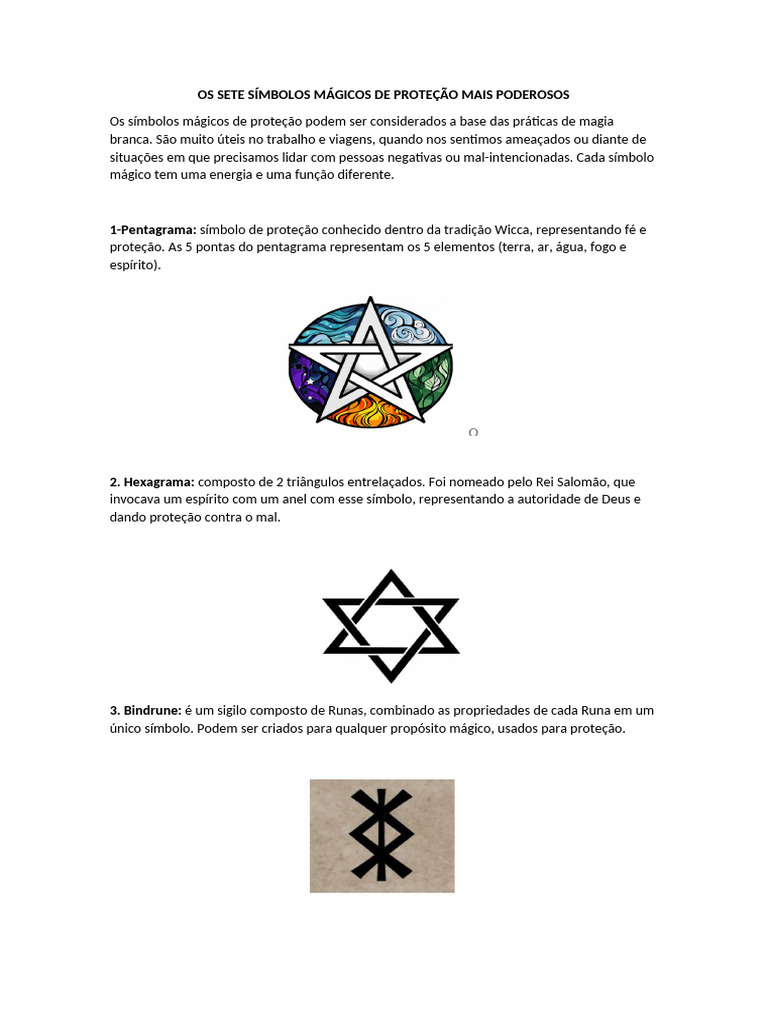 Os Sete Símbolos Mágicos | PDF