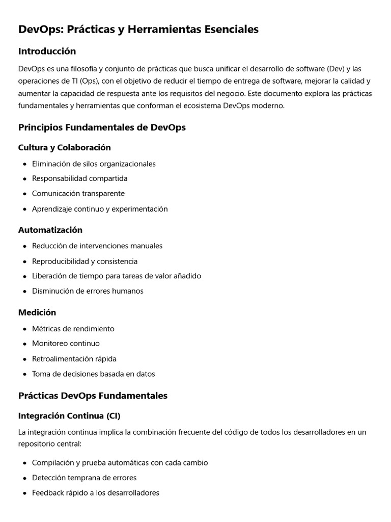 DevOps - Prácticas y Herramientas Esenciales | PDF | Informática | Ingeniería de software