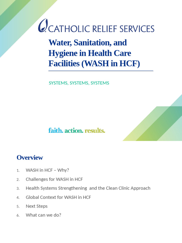 WASH in Health Care Facilities Overview | PDF | Wash | Public Health